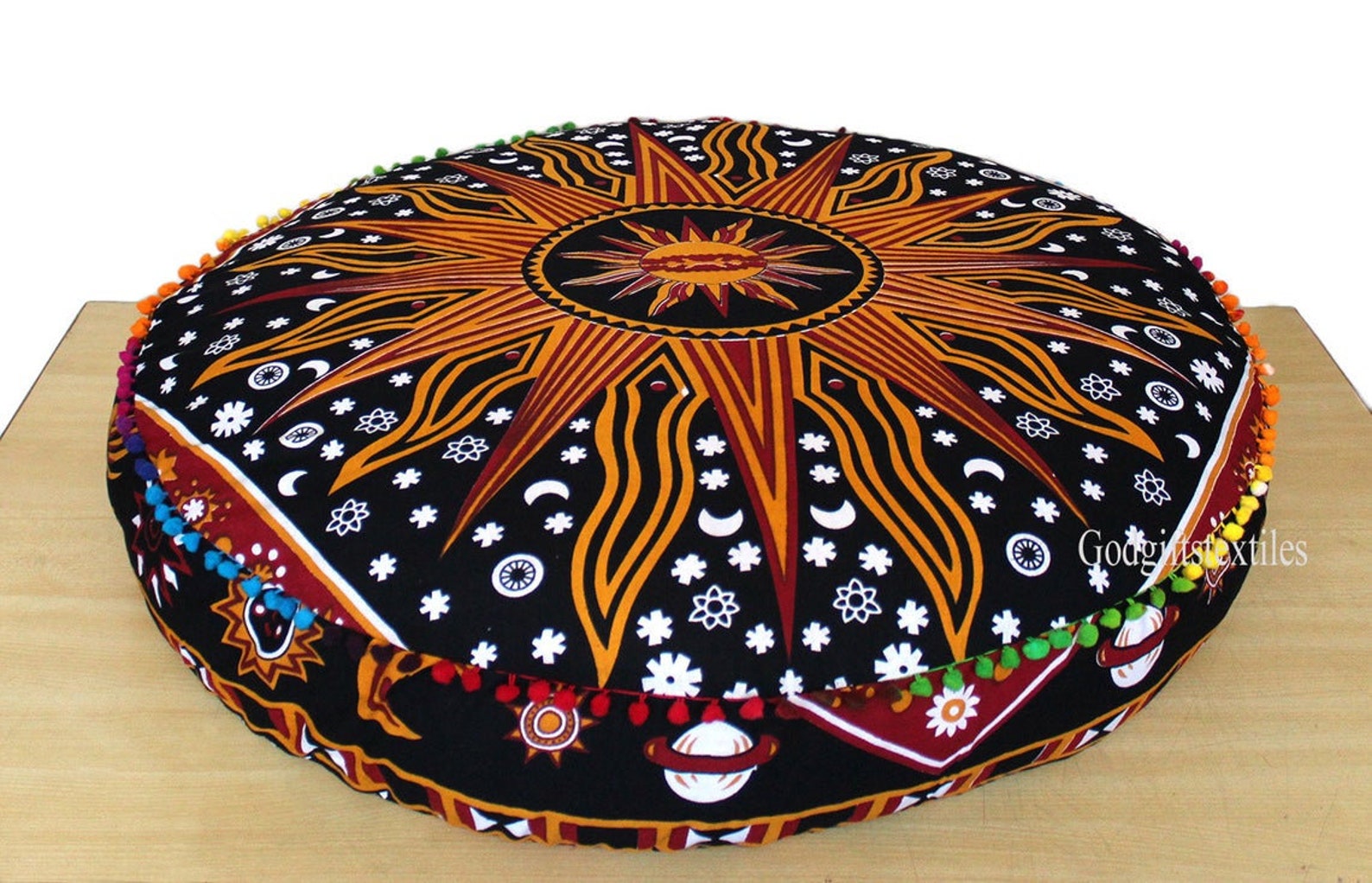New 35 Large Round Cushion Cover Decorative Pillows Covers Multi Color ...