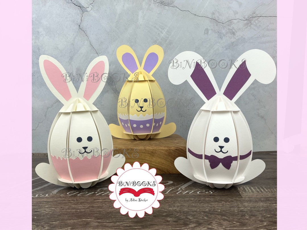 Set of 3 Easter Egg Easter Bunny Easter Cutting File Cutting File for ...