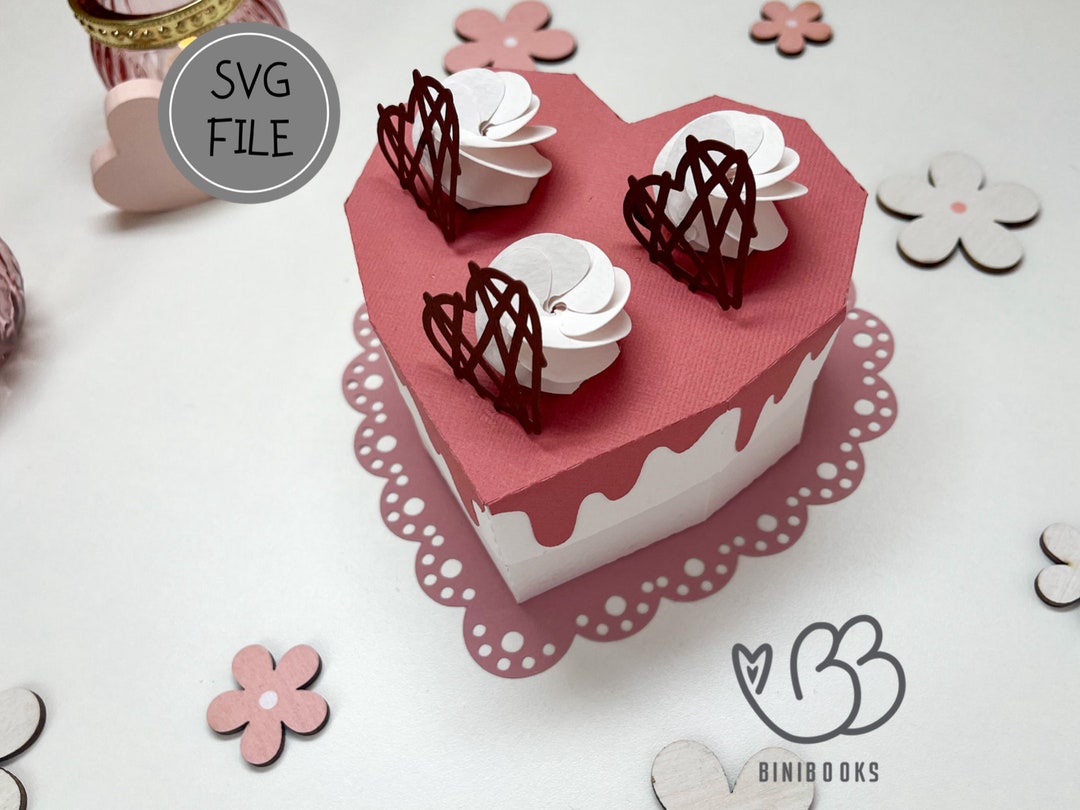 3D Cream Cake Gift Box SVG / PDF Cutting File for Cutting Machines SVG ...