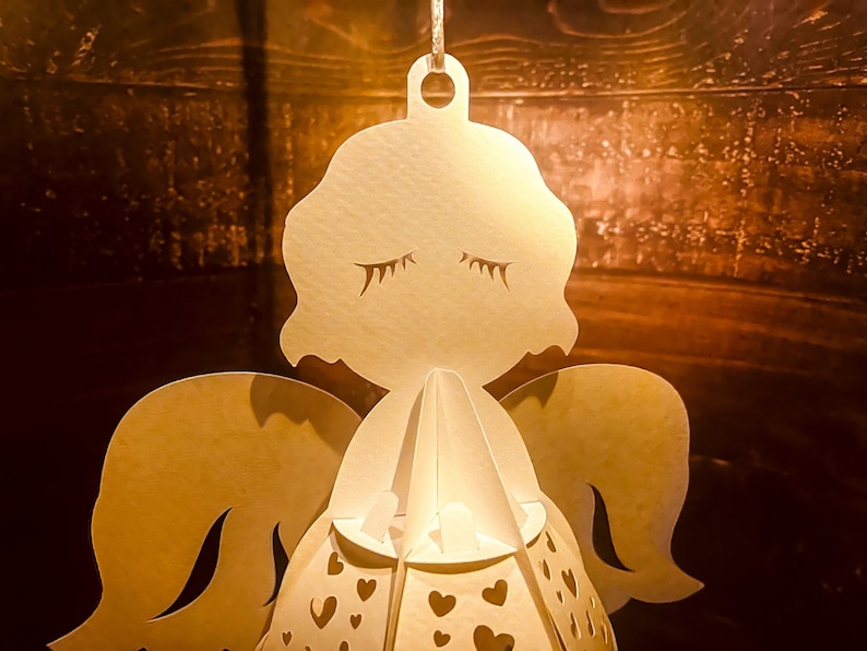 Set of 2 Christmas Pendants Lantern Angels Including Video Instructions ...