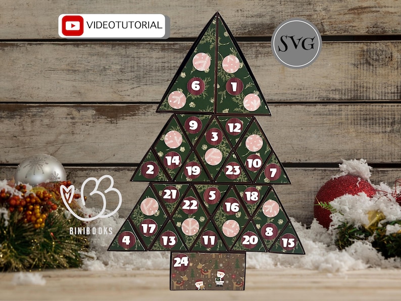 Advent Calendar Tree SVG File, Plotter File, SVG Cutting File ...