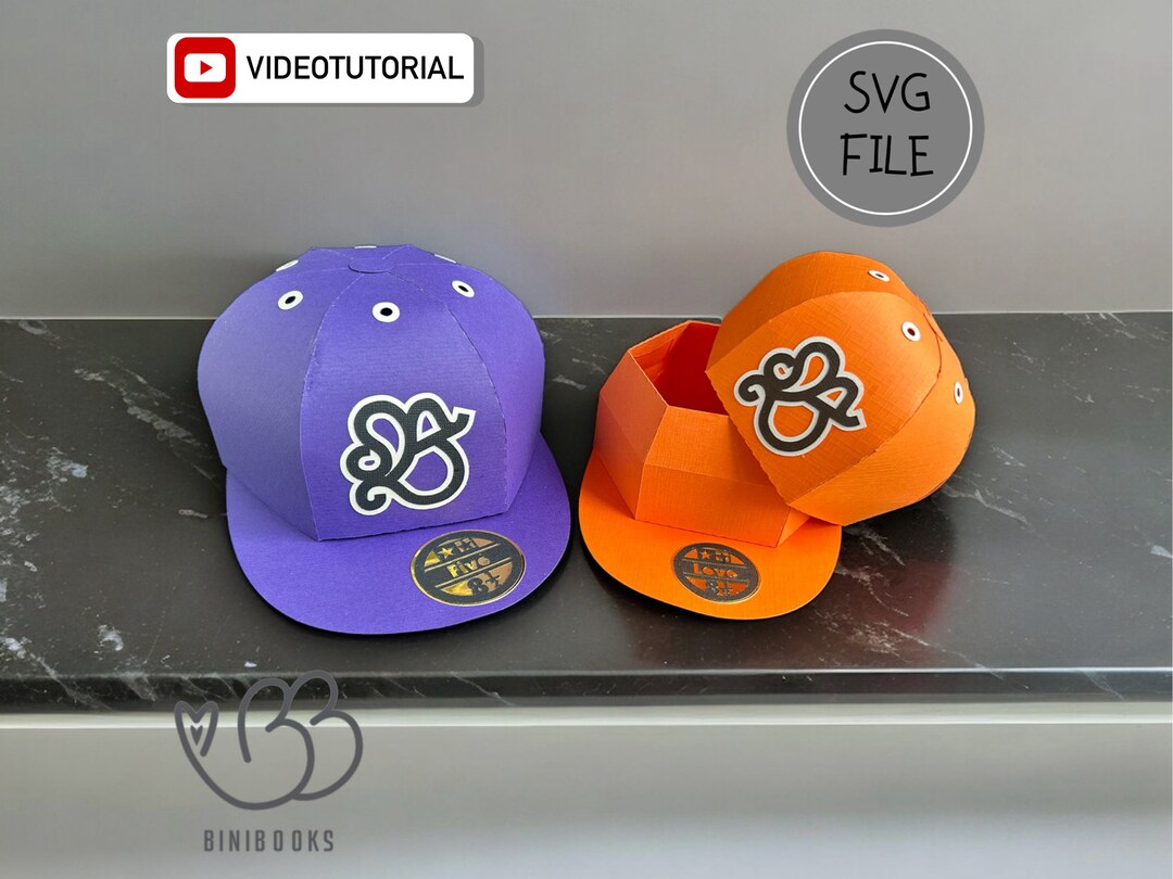 3D Baseball Cap Box SVG File, Paper Gift Box, Cutting File for Cutting ...
