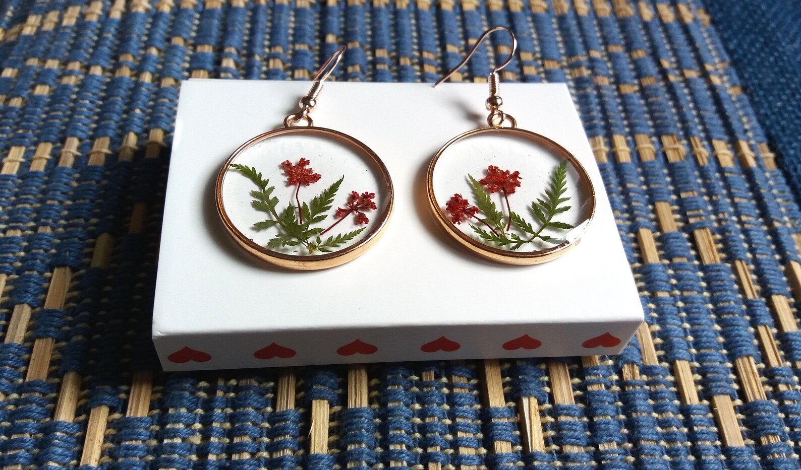 Pressed Flower Earring Resin Jewellery Real Flower Jewelry | Etsy UK