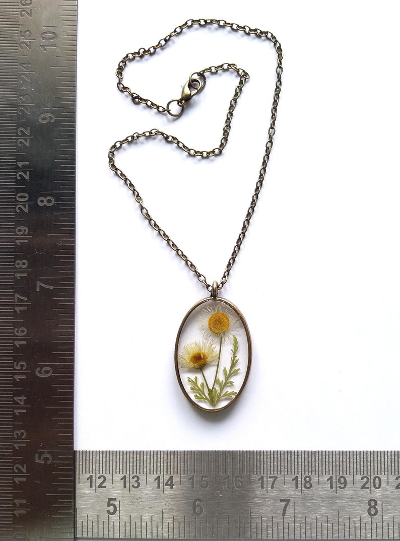 Pressed Flower Necklace Real Flower Jewellery Botanical - Etsy