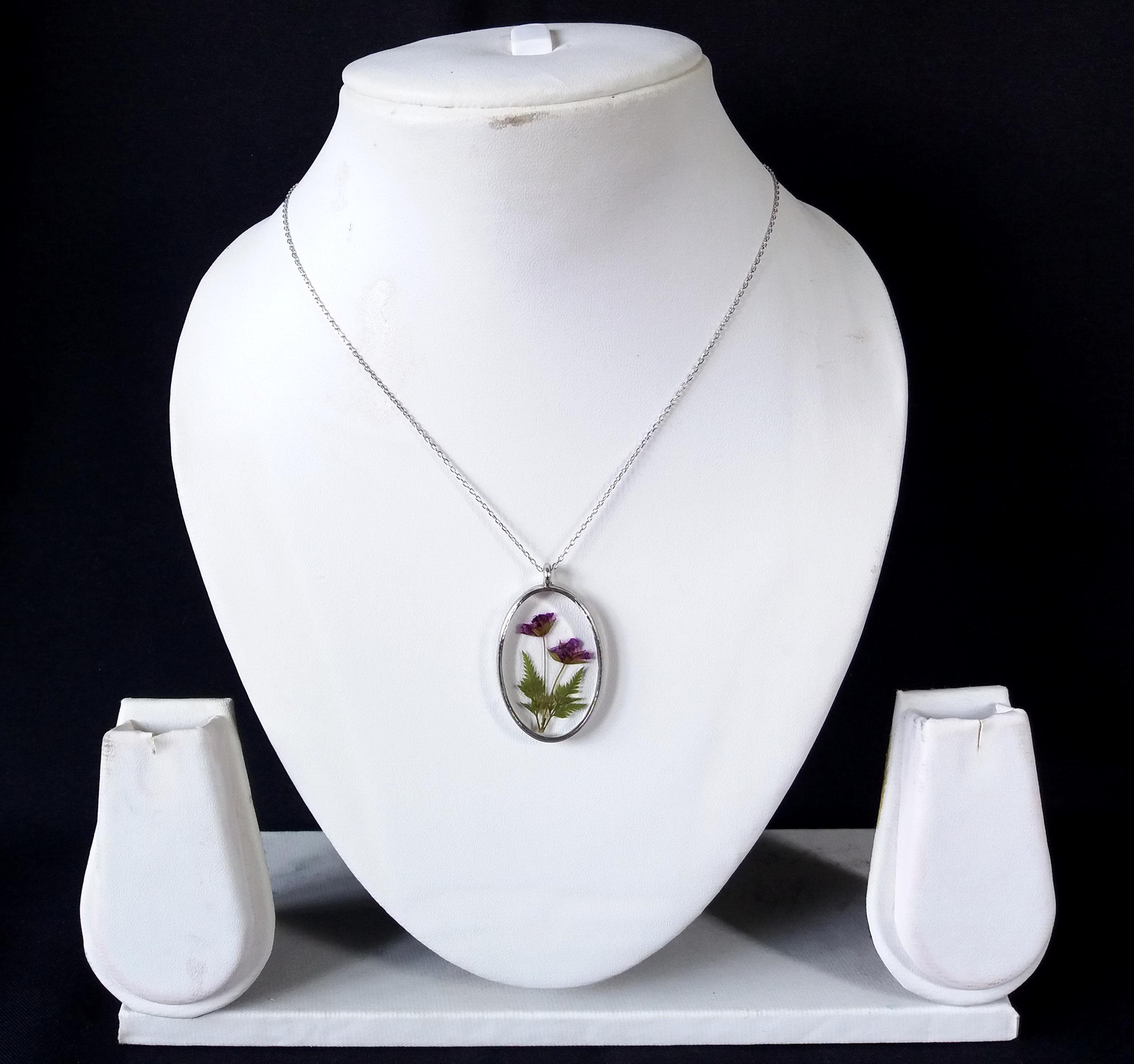 Pressed Flower Necklace Real Flower Jewellery Botanical | Etsy