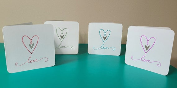 Mini Love Note Set With Matching Heart Envelopes | Etsy