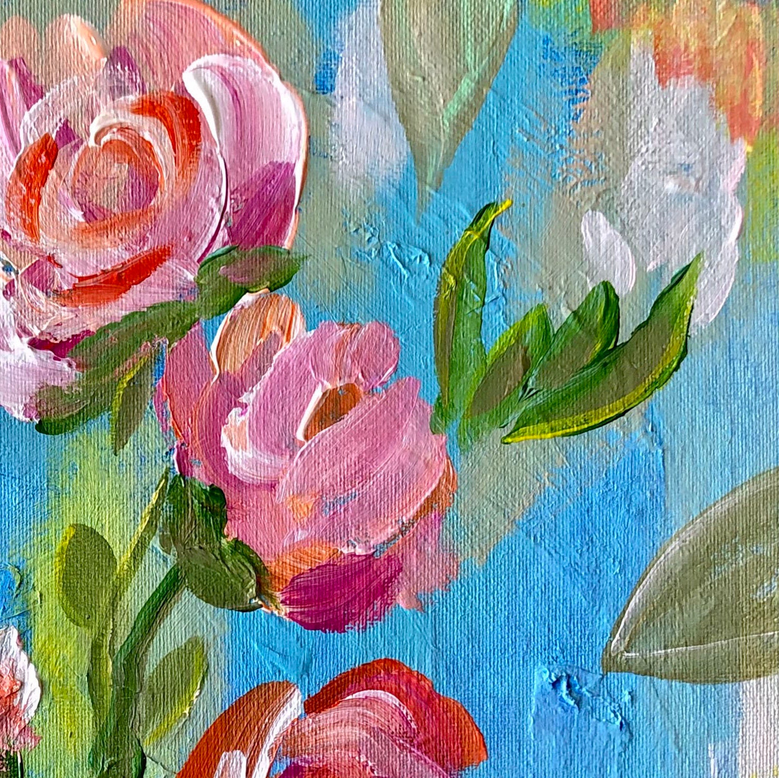 Flower Art Print Impressionist Floral Original Painting | Etsy
