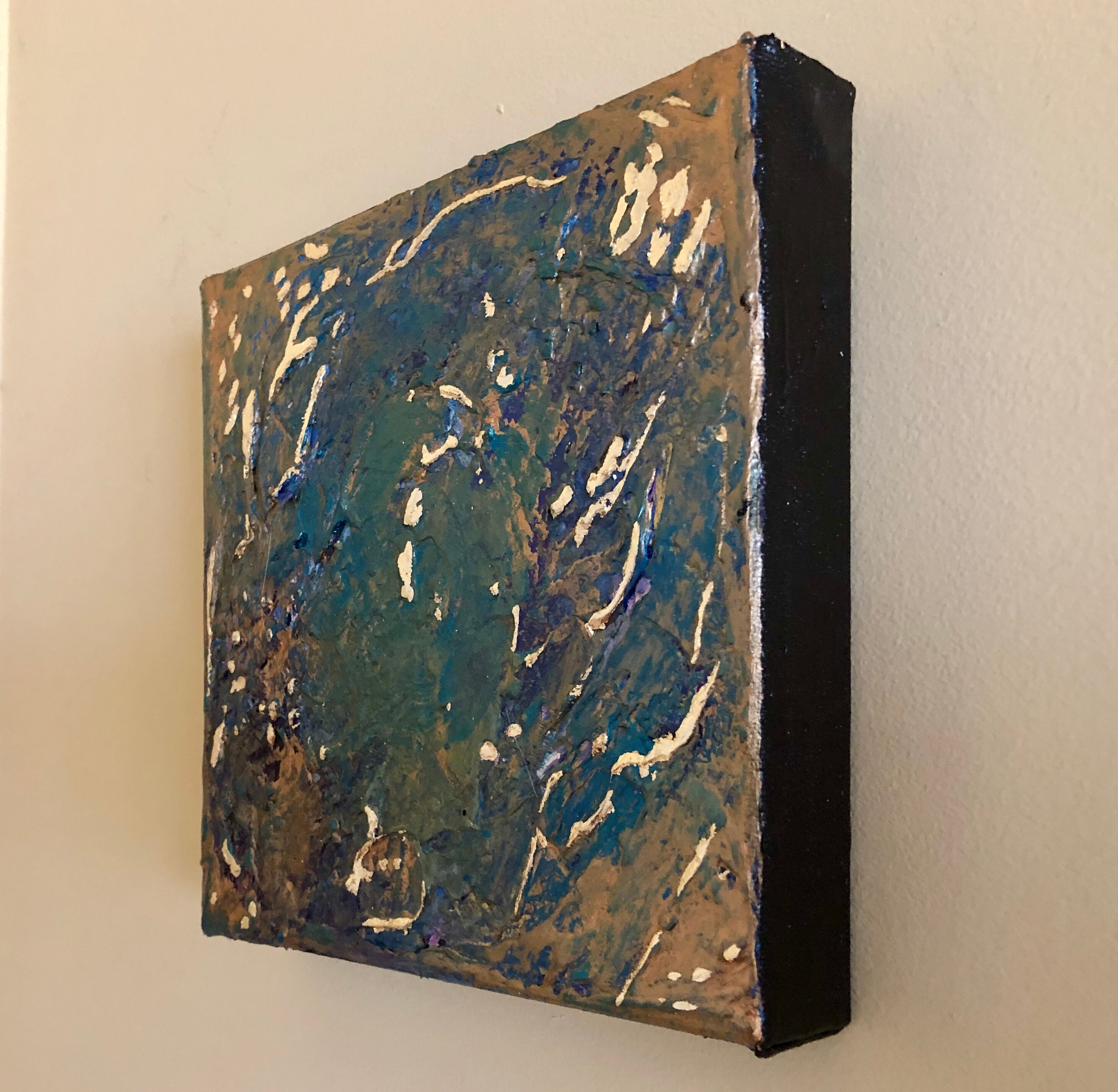 Small Abstract Canvas Art 8x8 Textured Wall Art | Etsy