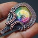 Rainbow Stone Copper Pendant Jewelry Rainbow Solar Quartz Mens Copper ...