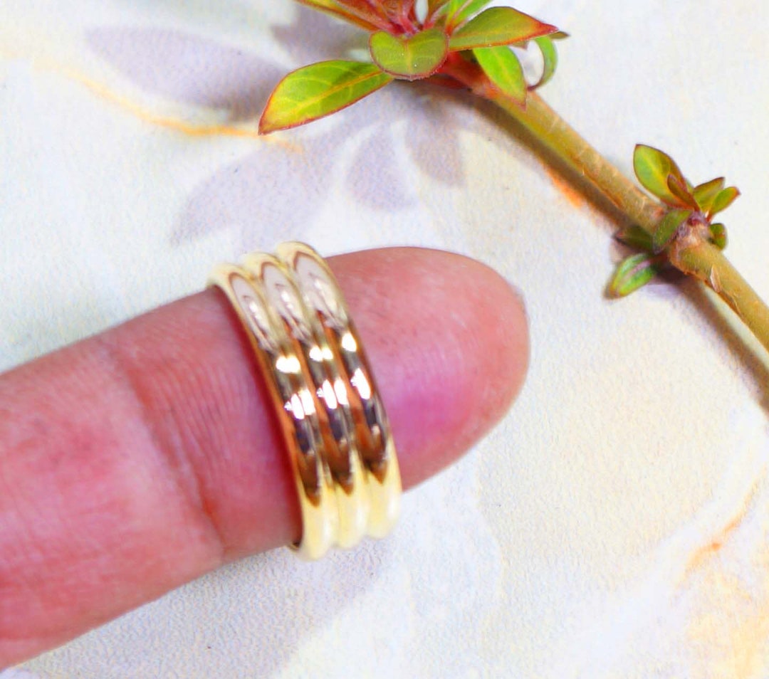 18K Gold Band Rings, Plain Gold Ring, Minimalist Ring, Gold Simple Ring ...