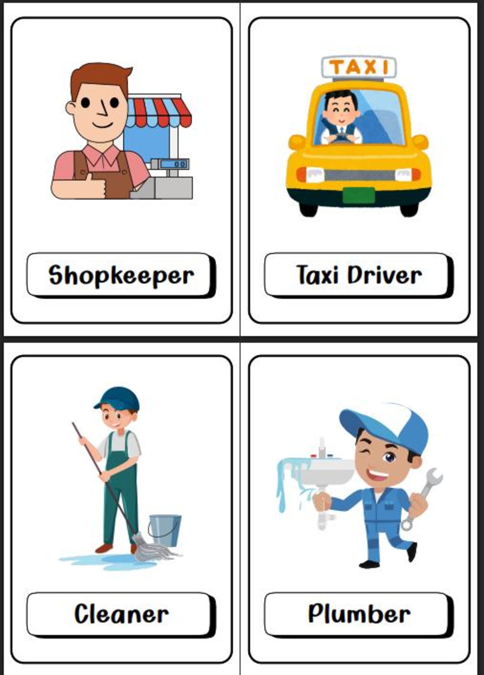 Occupations Flashcards – Printable Digital Download (preschool ...