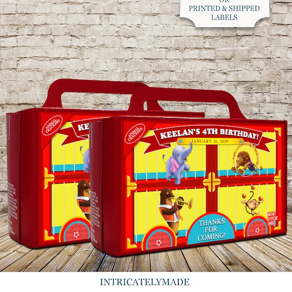 Animal Cracker Label - Etsy