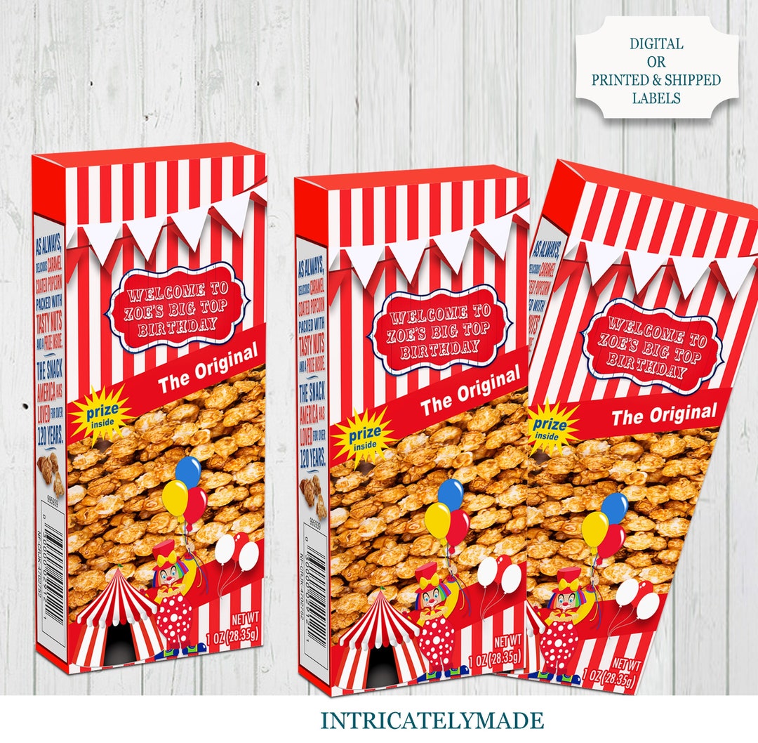 Carnival Party Favor - Carnival Theme - Circus Theme - Cracker Jack ...
