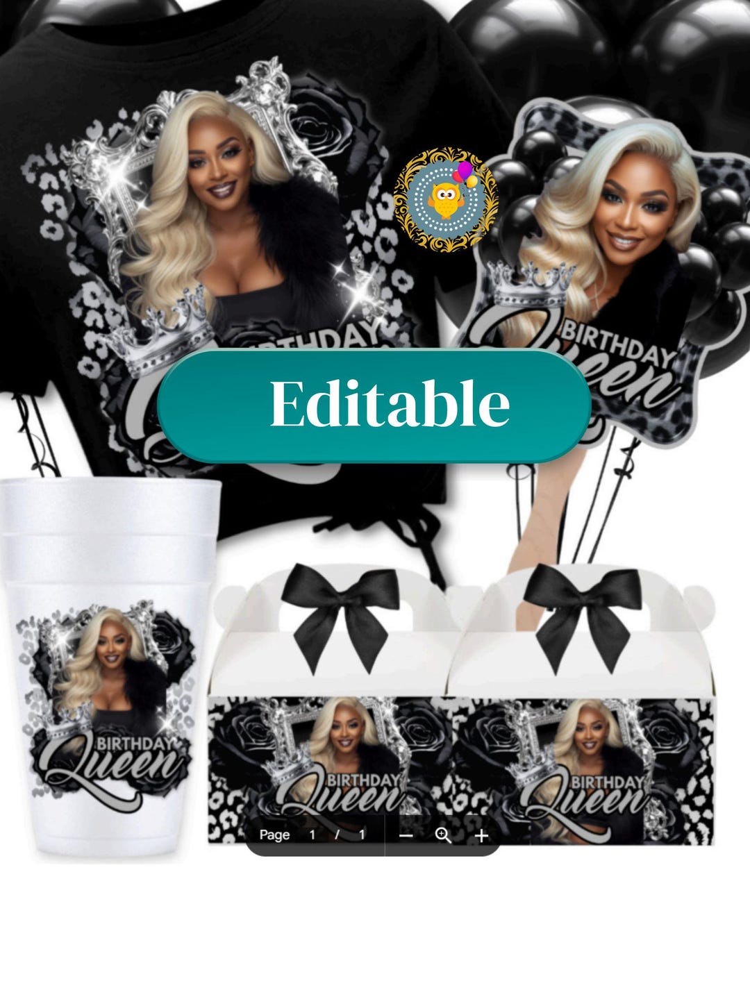 Party Bucket | Editable Birthday Canva Template Bundle | Party Bucket ...