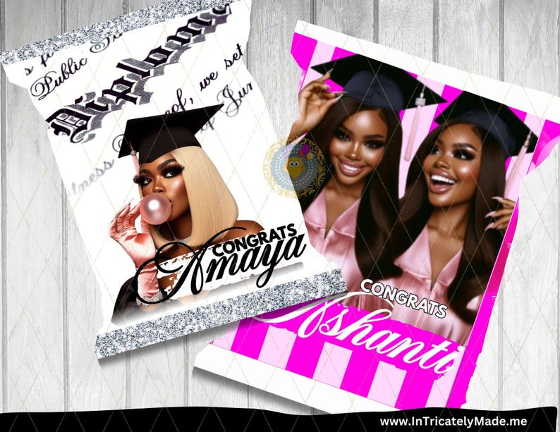 Graduation Chip Bags | Graduation Chip Bag Template | Editable ...