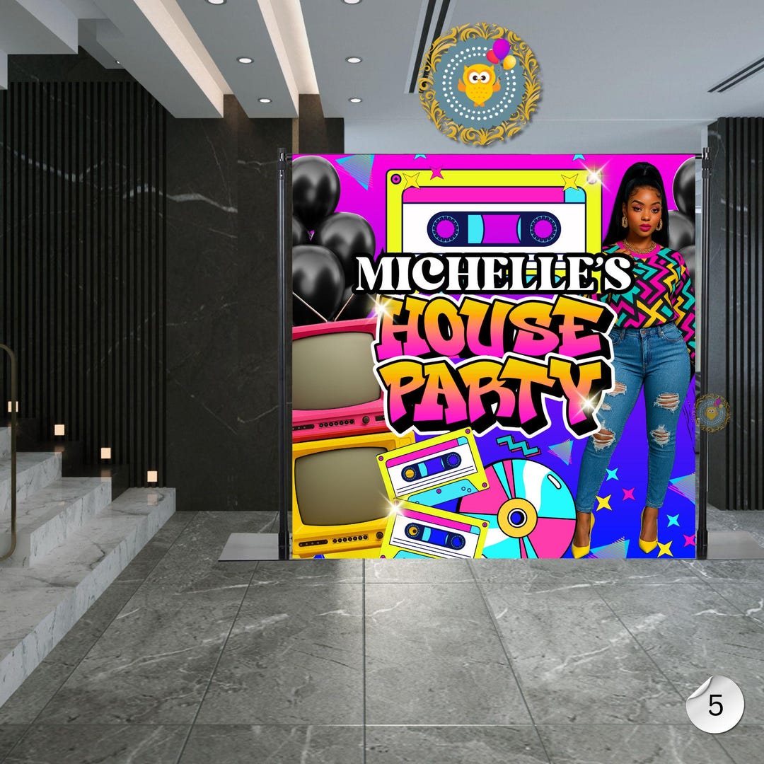 90s Party Backdrop: Retro Theme, Photo Booth Prop (digital or Printed ...