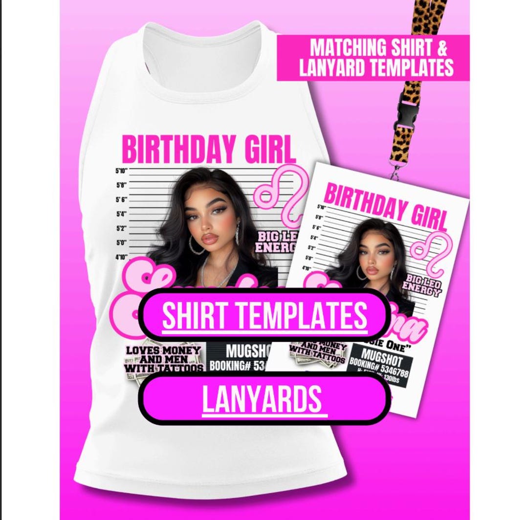 Editable Birthday Lanyard Template: DIY Party Decor (canva) - Etsy