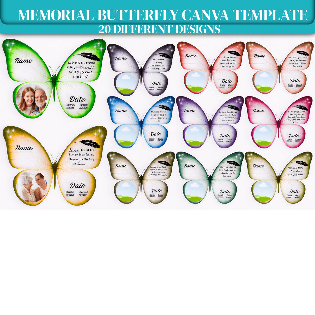 Memorial Butterfly | Memorial Butterfly Template | Memorial Butterfly ...