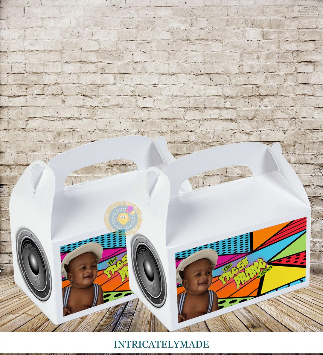 Hip Hop Favor Boxes - Hip Hop - Custom Gable Box - Hip Hop Birthday ...