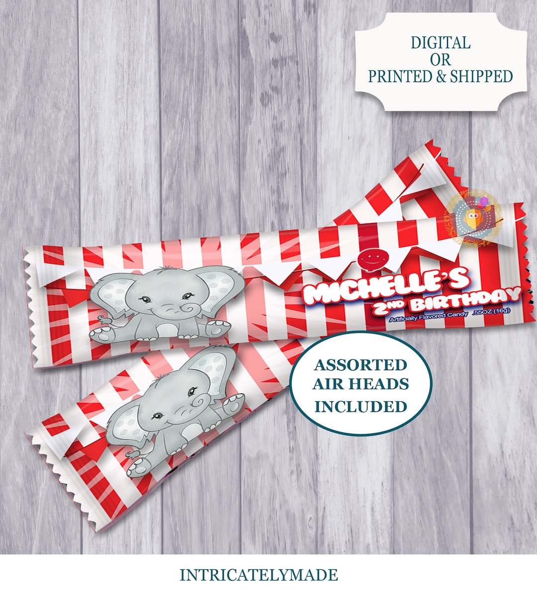 Airheads - Airhead Candy - Airhead Wrappers - Carnival Favors - Etsy