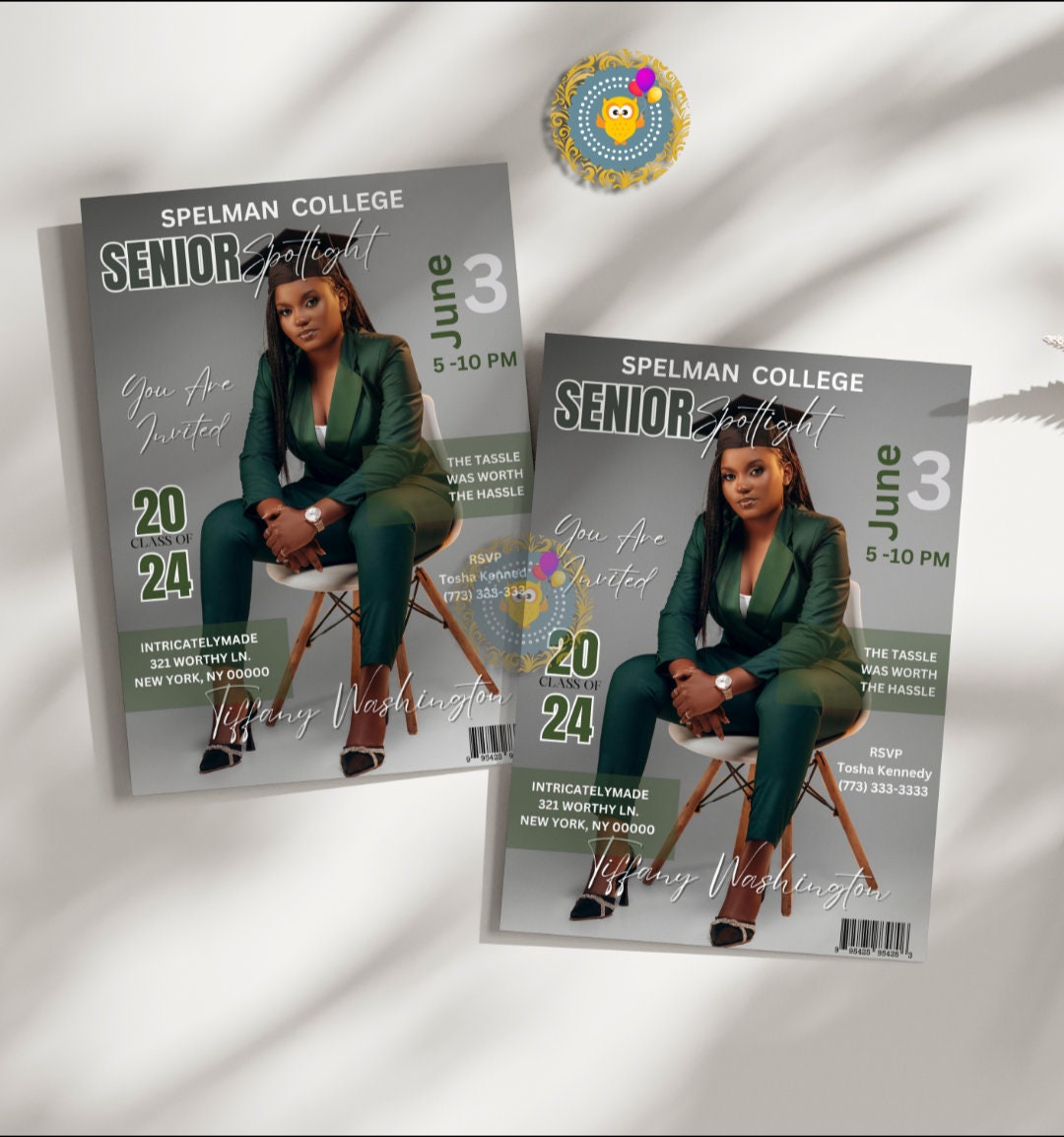 Magazine Style Graduation Invitation: Senior Spotlight (digital or ...