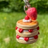 Blueberry Pancake Polymer Clay Keychain Cute Miniature Food Kawaii Gift ...