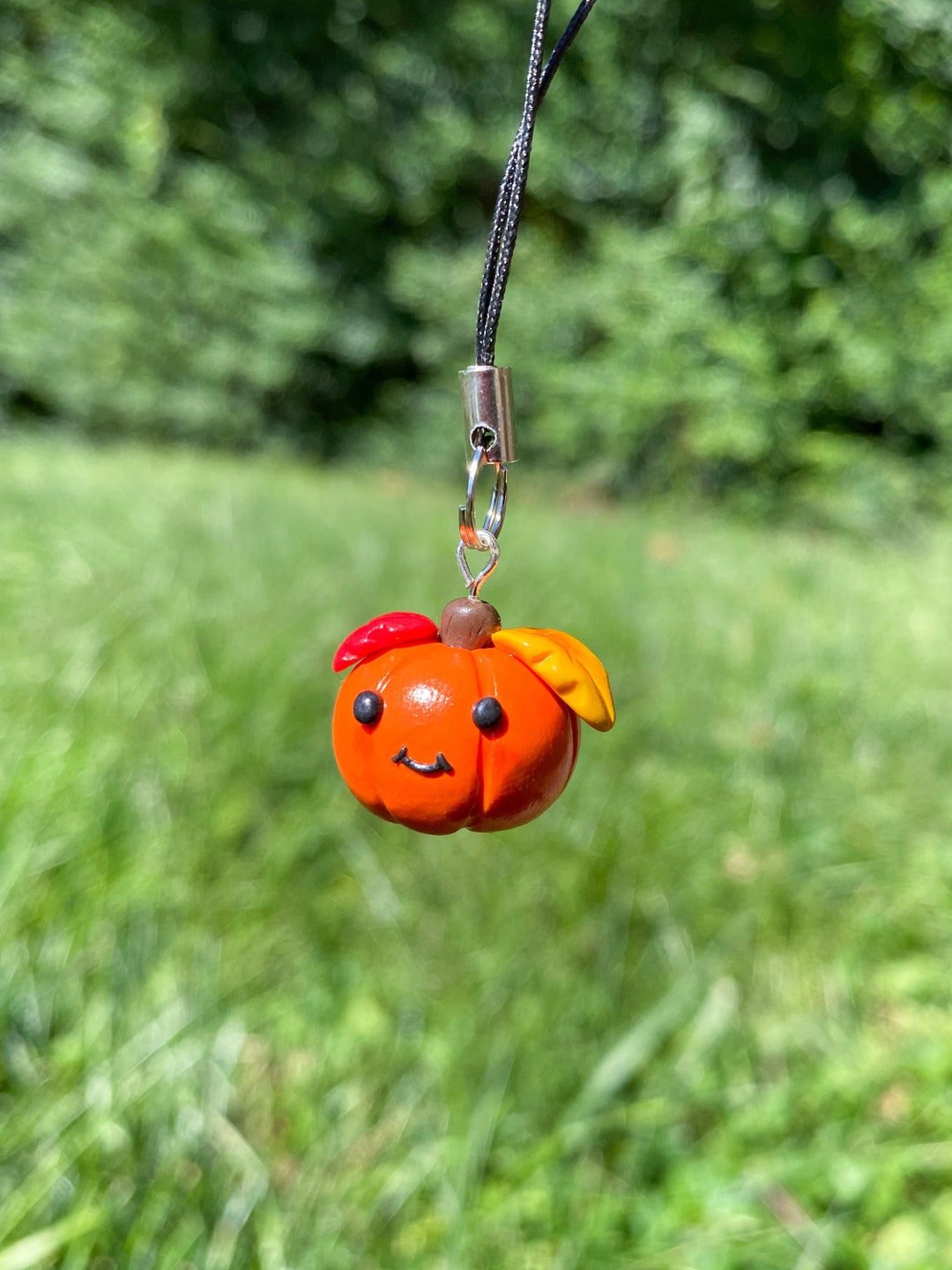 Pumpkin Phone Charm | Cute Jack O Lantern | Polymer Clay | Fall and ...