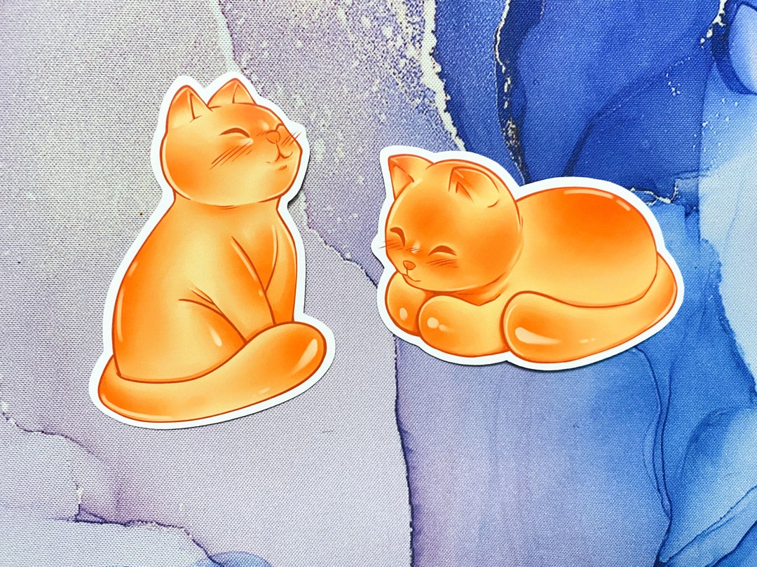 Cat Bread Sticker Set | Cute Cat Stickers | Weather Resistant Vinyl ...