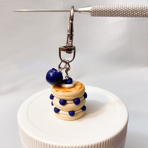 Blueberry Pancake Polymer Clay Keychain | Cute Miniature Food | Kawaii ...