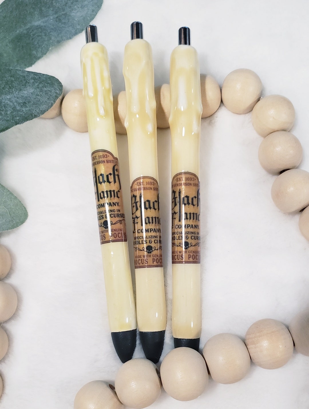 Epoxy Pen, Inkjoy Custom Pen, Black Flame Candle Pen - Etsy