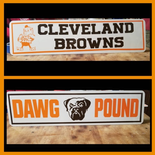 Browns Football Sign With Cleveland Skyline - Etsy