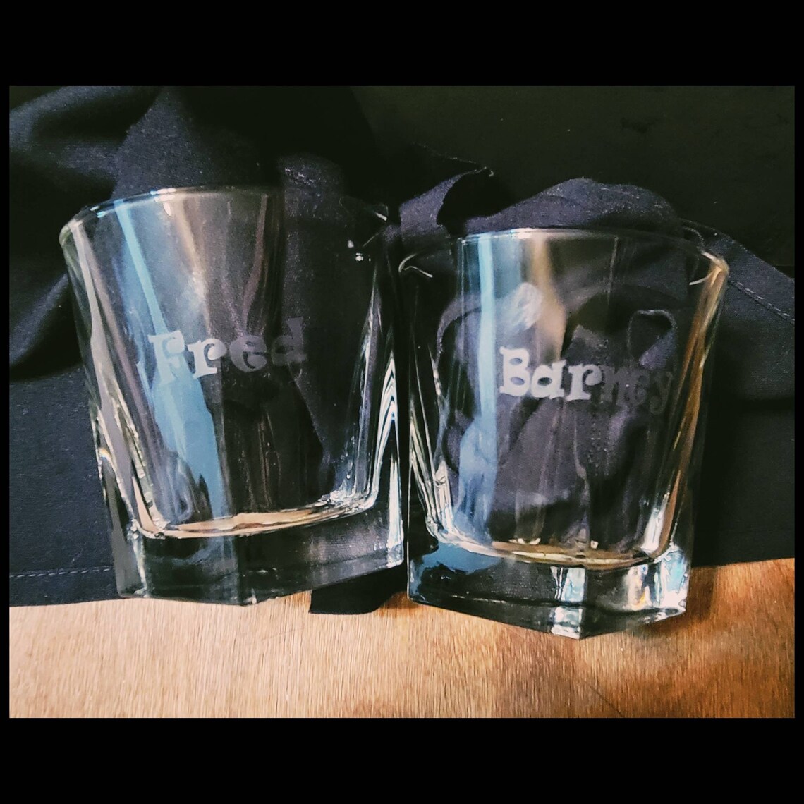 Fred and Barney Etched Rocks Glasses / Friends Gift/ - Etsy