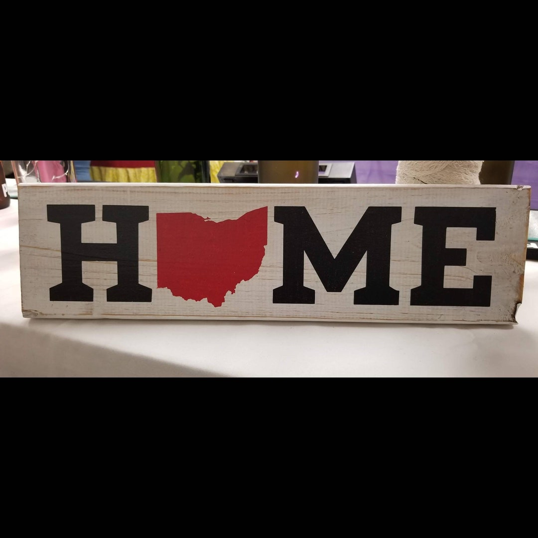 Ohio Sign / Home State Sign/ Home State / Wood Sign / Rustic Home State ...