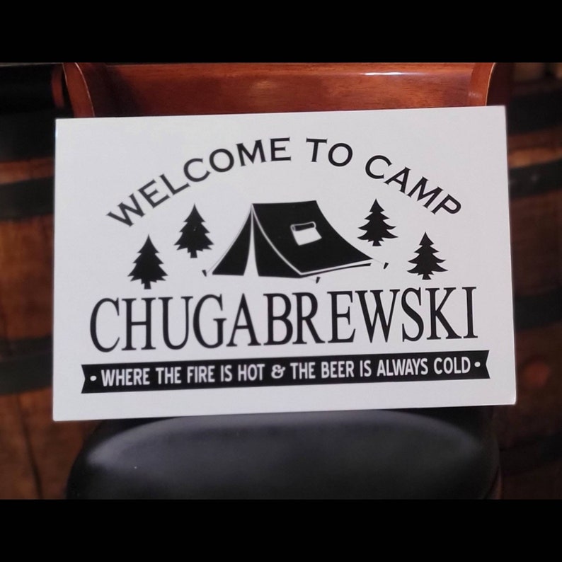 Welcome to Camp Chugabrewski Metal Sign / Funny Camping Sign / - Etsy