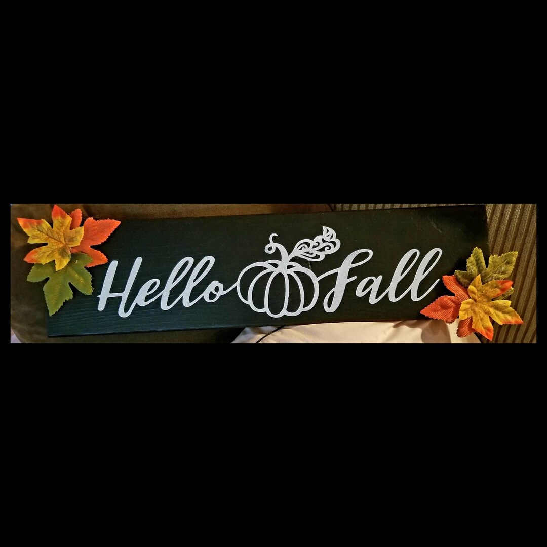 Hello Fall Sign / Home Sign/ Wood Sign / Farmhouse Home Decor/fall ...