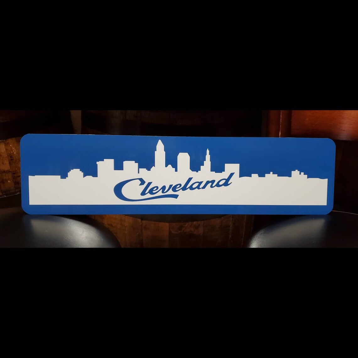 Cleveland Skyline Aluminum Sign / Man Cave Sign / Cleveland OH / CLE ...