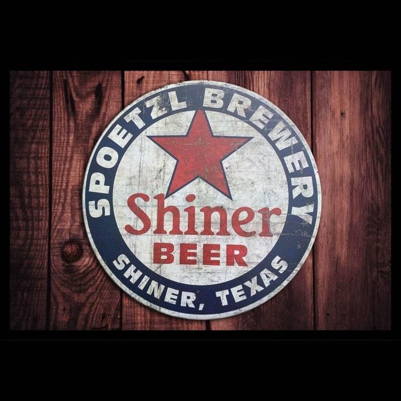 Shiner Beer Sign / Man Cave Sign / Vintage Style Sign / Round - Etsy