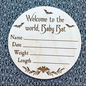 Baby Bat Birth Announcement / Baby Goth Gift / Baby Bat Lover / Goth ...