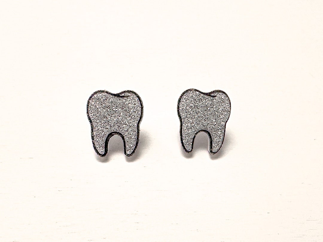 Tooth Earrings / Dentist Gift / Lost Tooth Jewelry / Dental Studs ...