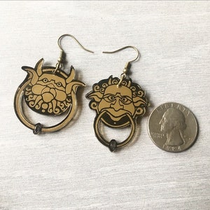 Labyrinth Door Knocker Earrings - Etsy