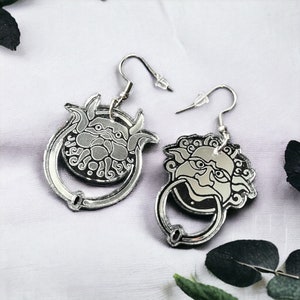 Labyrinth Door Knocker Earrings - Etsy