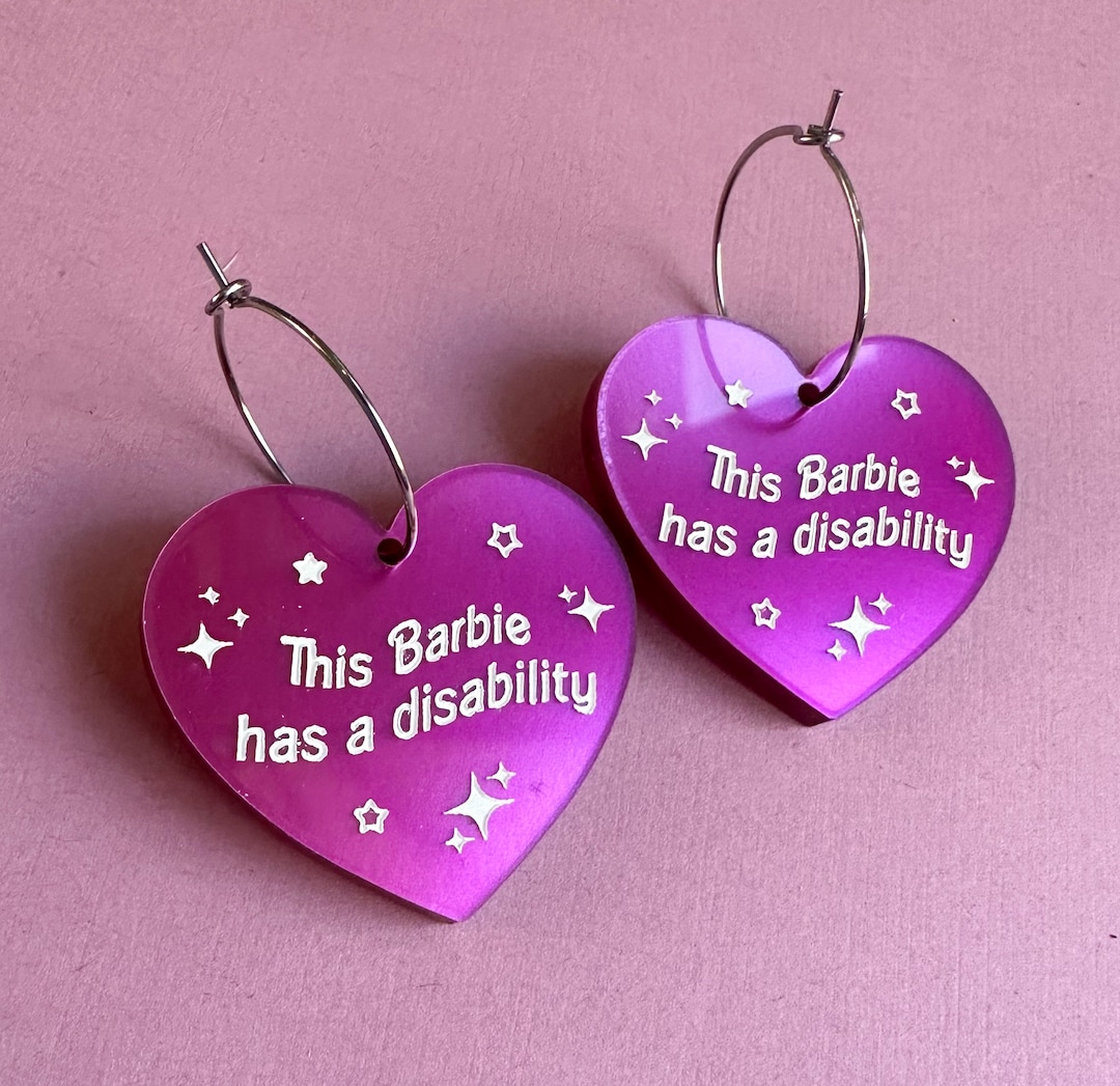 Barbie Statement Earrings Disability Positivity Disability - Etsy
