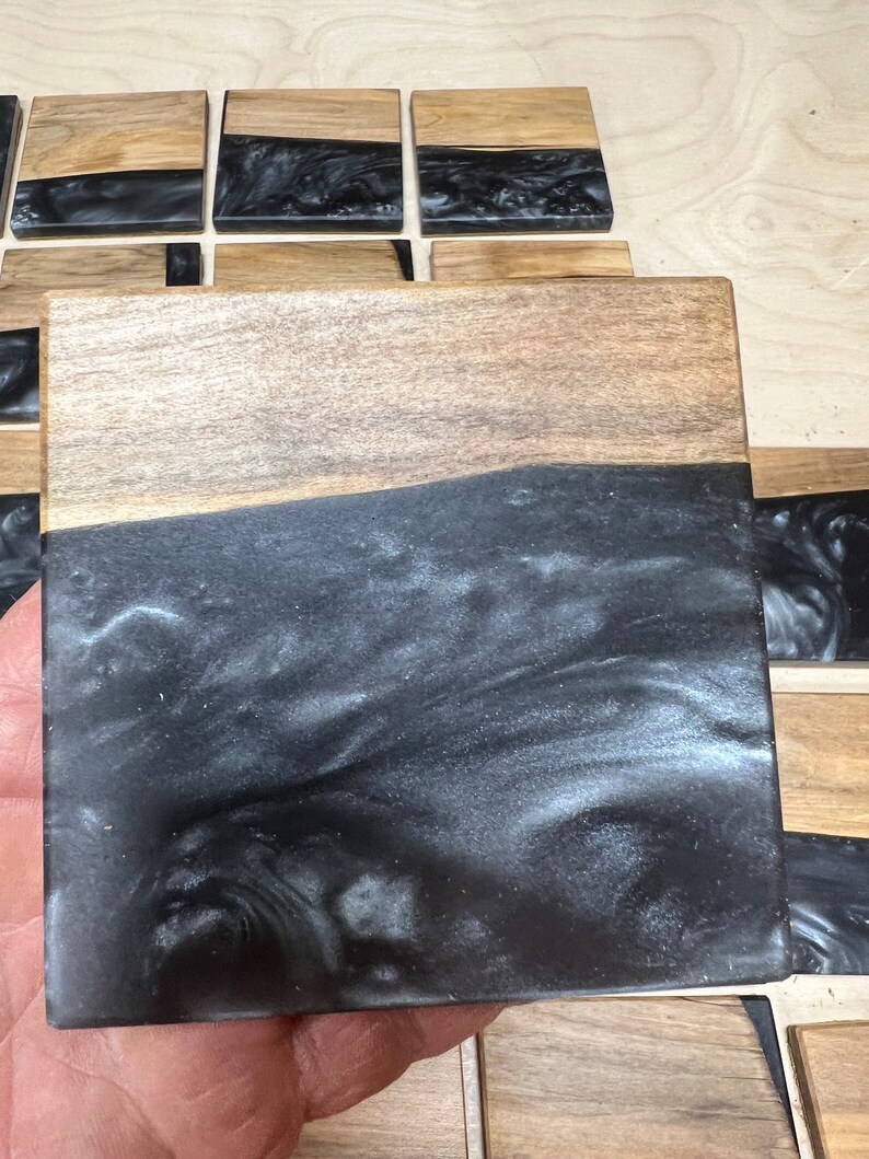 WOOD and EPOXY COASTERS - Etsy