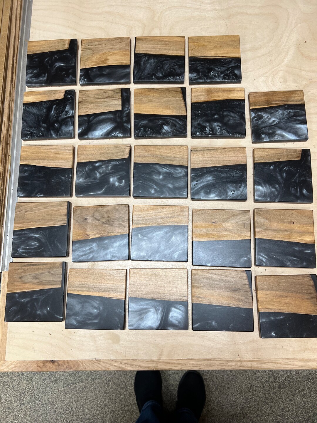 WOOD and EPOXY COASTERS - Etsy