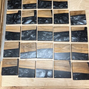 WOOD and EPOXY COASTERS - Etsy