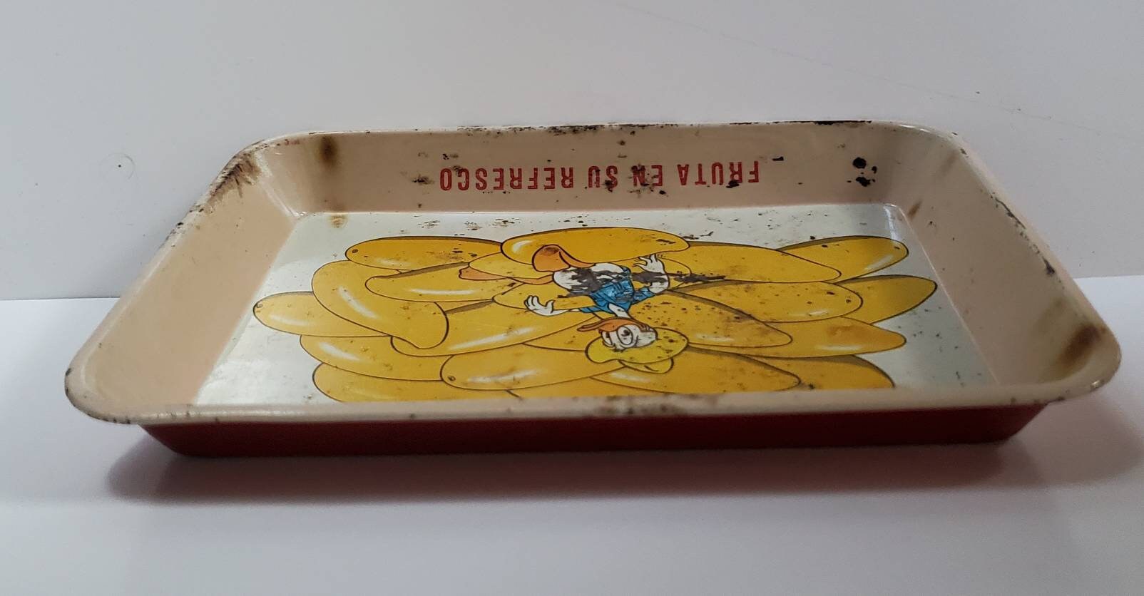 Vintage Rare Pascual Soda Small TIN Tray Mexico DONALD DUCK Harvest ...