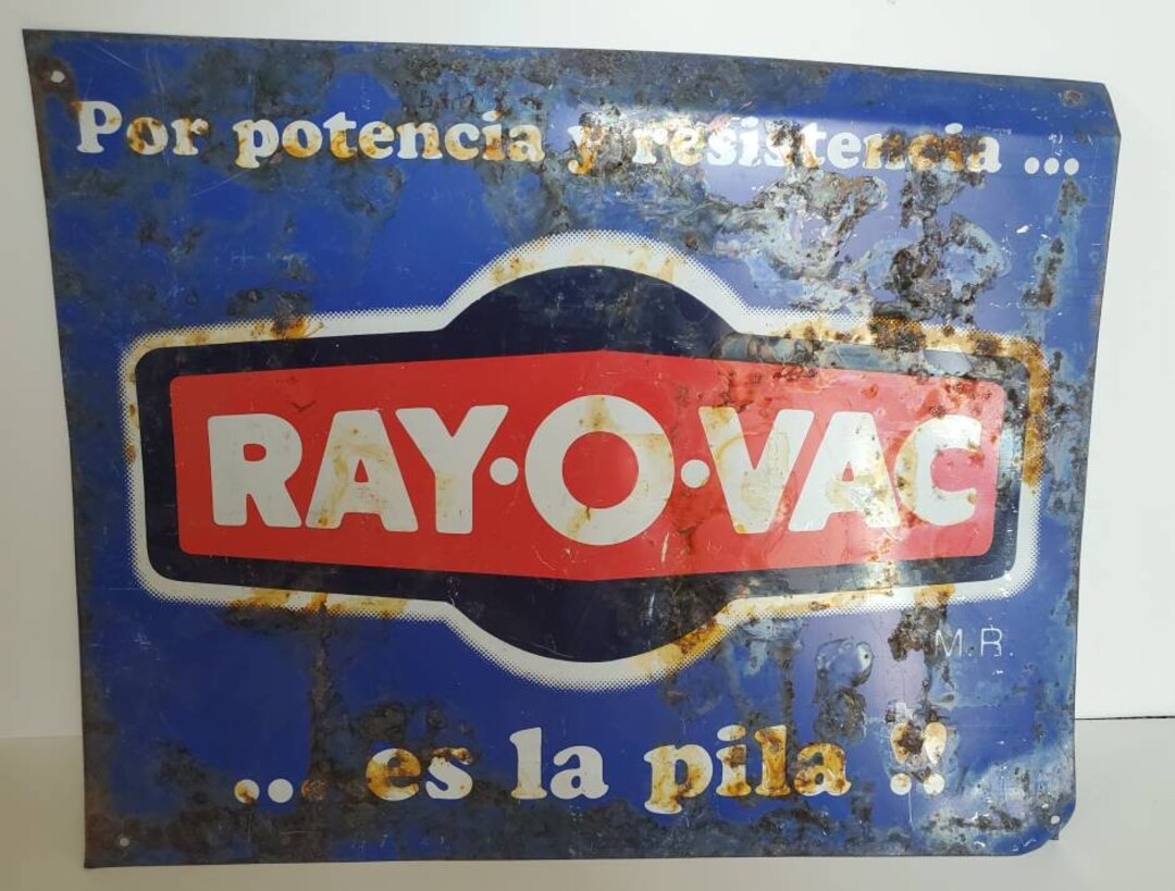 Vintage Rayovac Supercell Batteries Mexico Spanish Tin Sign - Etsy Sweden