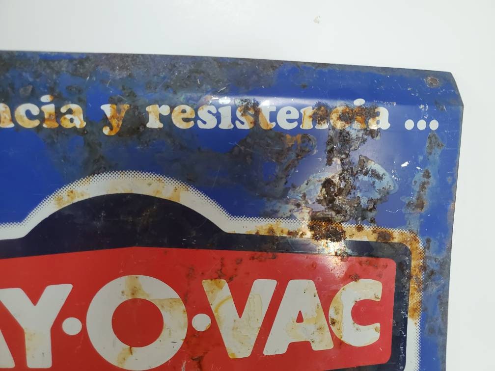 Vintage Rayovac Supercell Batteries Mexico Spanish Tin Sign 16x13 ...