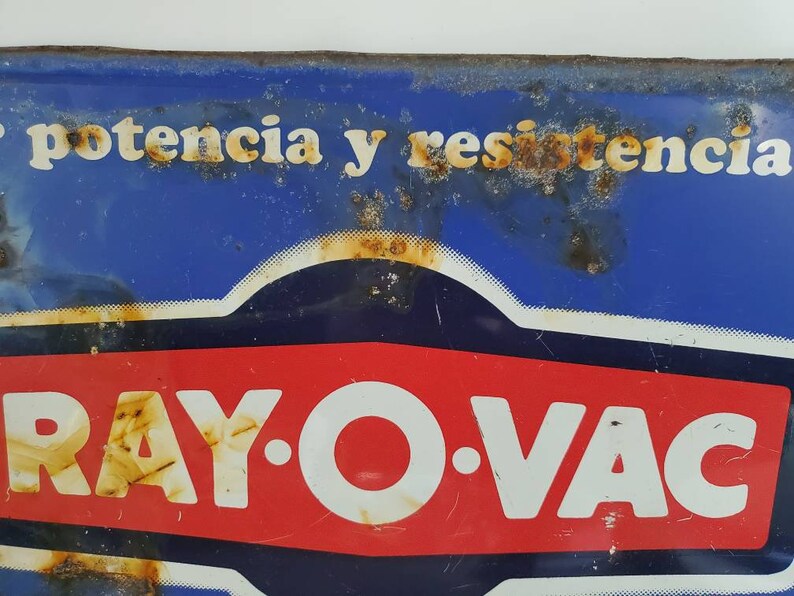 Vintage Rayovac Batteries Mexico Spanish Tin Sign 15x11 - Etsy