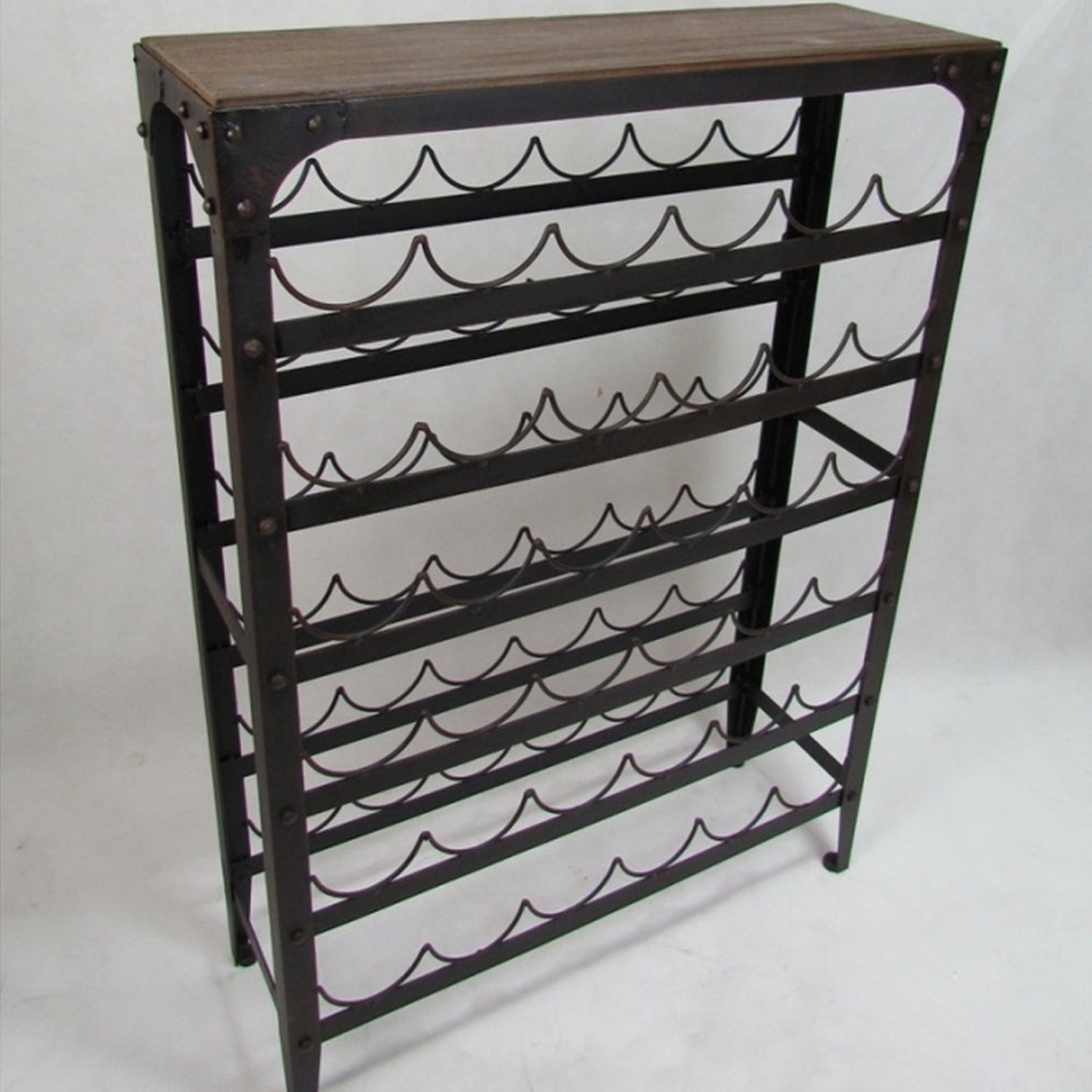 Vintage / Industrial Aged Rust Wine Rack 36 Bottles - Etsy UK